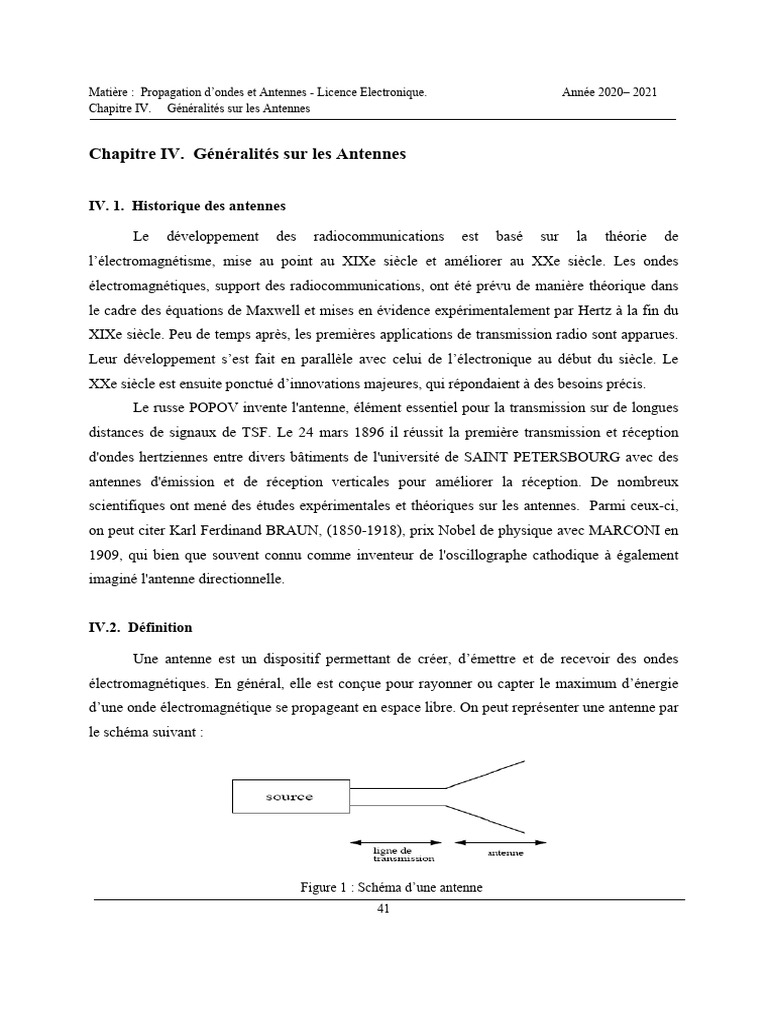 Généralités sur les Antennes en Électronique | PDF | Antenne (Radio ...