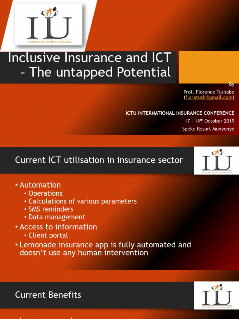 Inclusive Insurance ICT | Download Free PDF | Insurance | Social Media