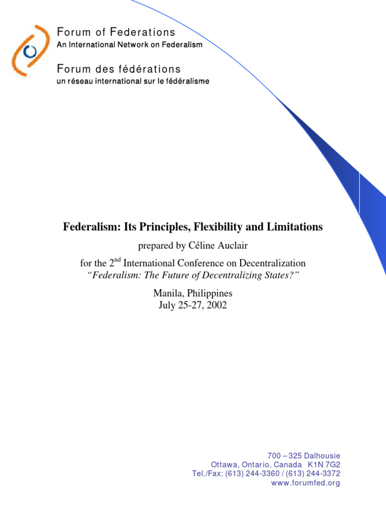 Understanding Federalism: Principles & Challenges | PDF | Federation ...