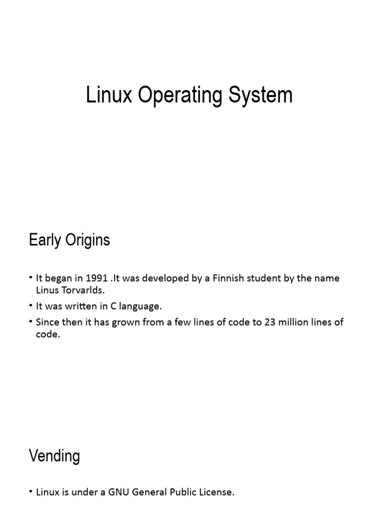 Linux Operating System | PDF Linux Operating System | PDF