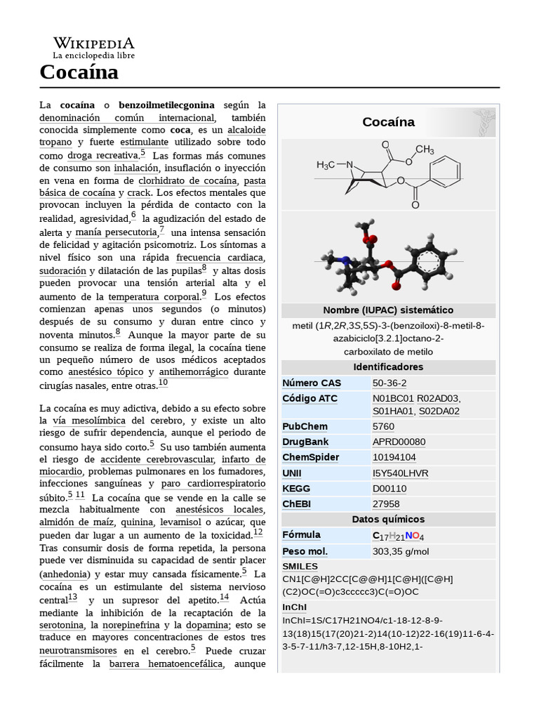 Cocaína Pdf Cocaína Crack De Cocaína