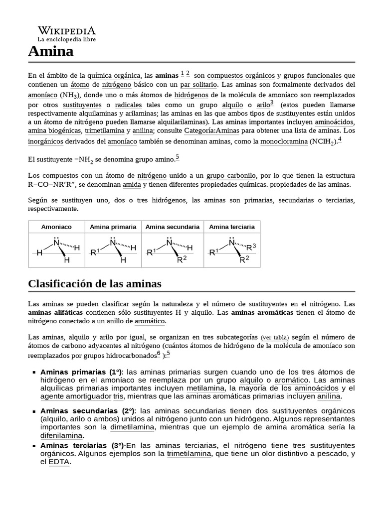 Amina | PDF | Amina | Química Orgánica