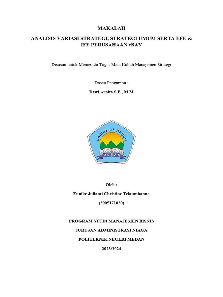Analisis IFE Dan EFE Ebay | PDF