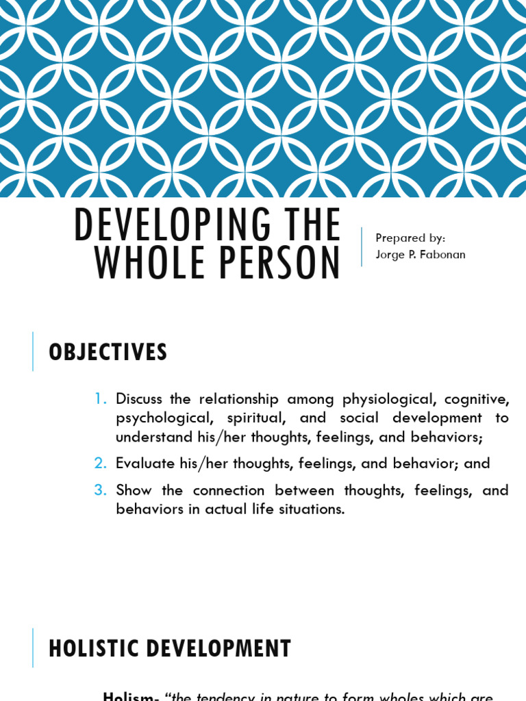 Developing The Whole Person | PDF | Feeling | Thought