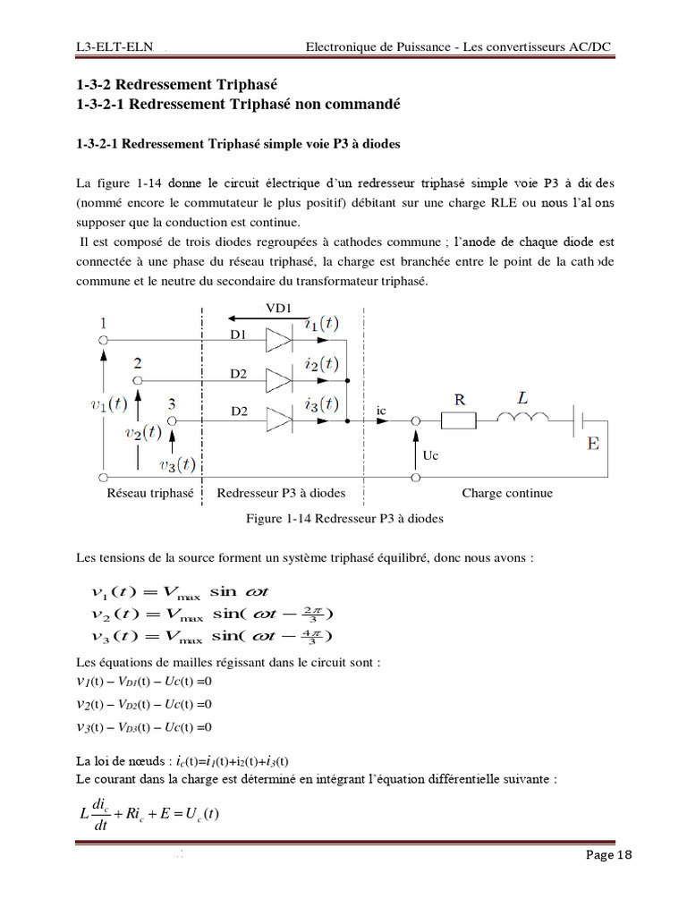 Redressement Triphasé : Exercices Corrigés | PDF | Redresseur | Diode