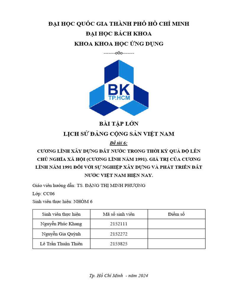 Nhóm 6 - CC06 - Đề cương (Other group) | PDF