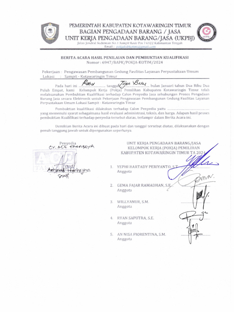 BAPK - Pengawasan Pembangunan Gedung Fasilitas Layanan Perpustakaan Umum | PDF