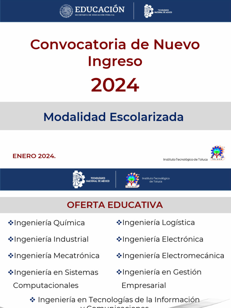 Categorias Convocatoria Nuevo Ingreso Escolarizado 131054 | PDF