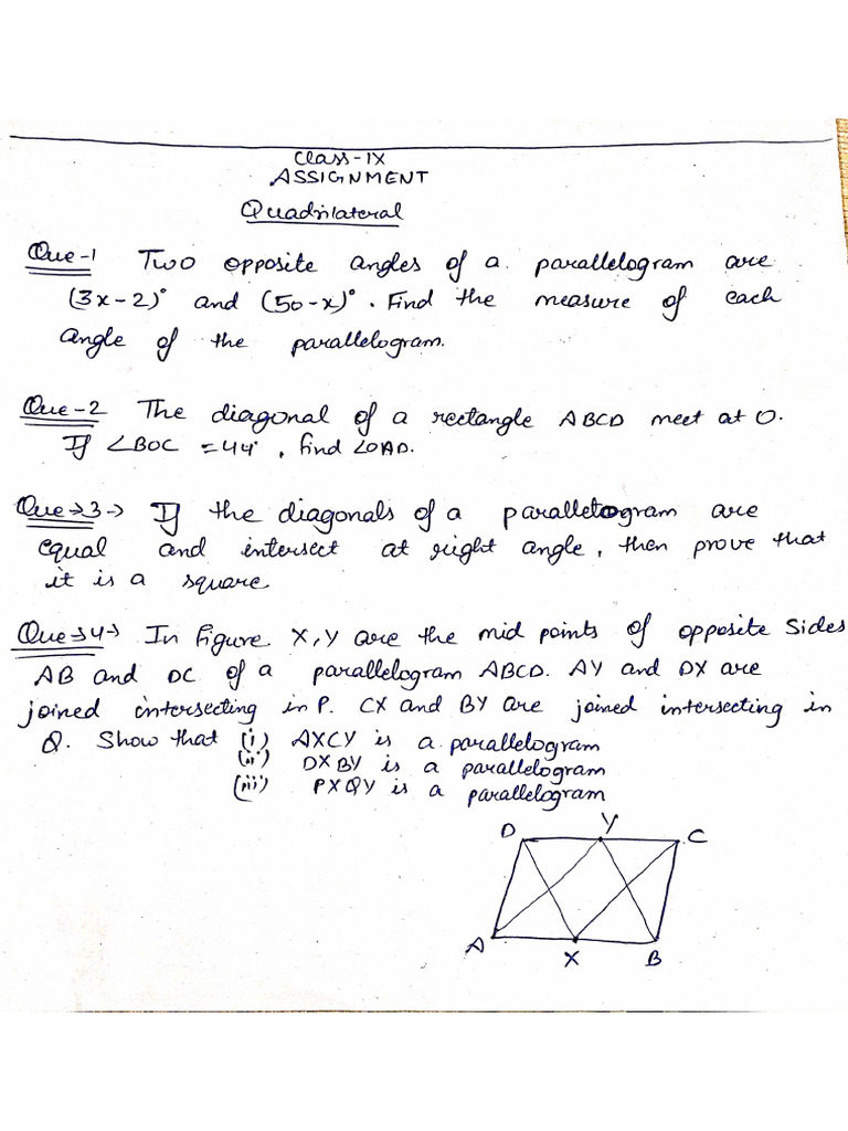 Revision Sheet Class 9th Maths | PDF