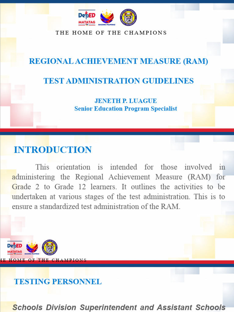RAM Test Administration Guide | PDF