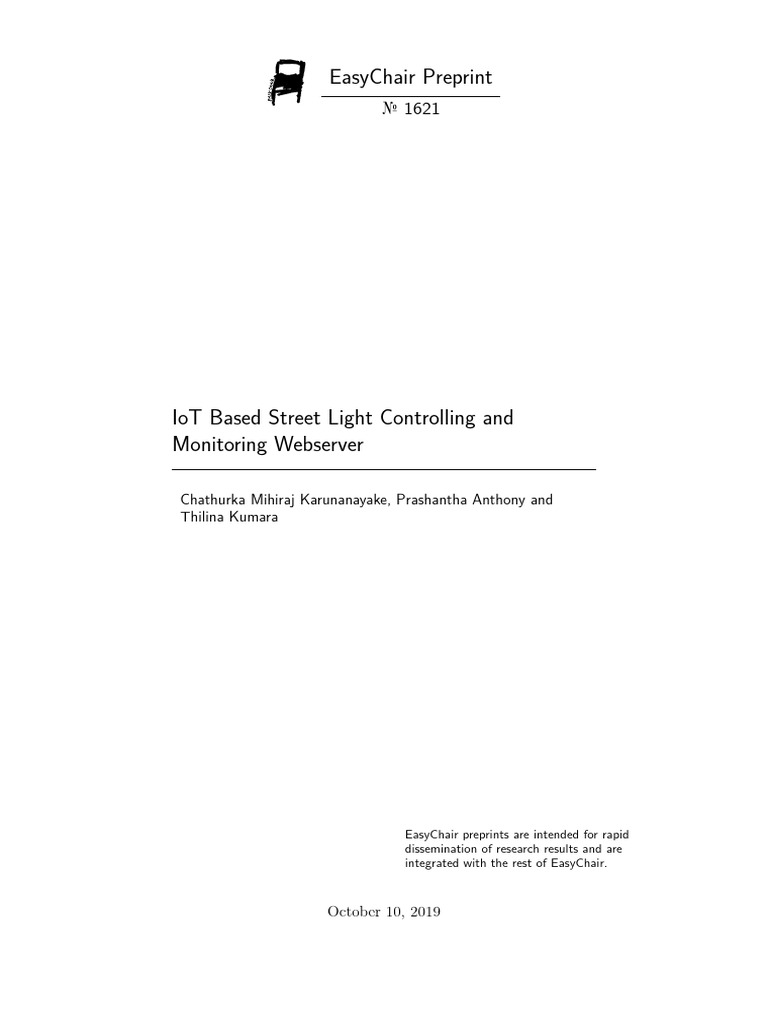 IoT Based Street Light Controlling and M | PDF | Wi Fi | Computer Network