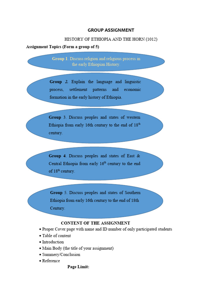 Group Assignment | PDF | Africa | Ethiopia