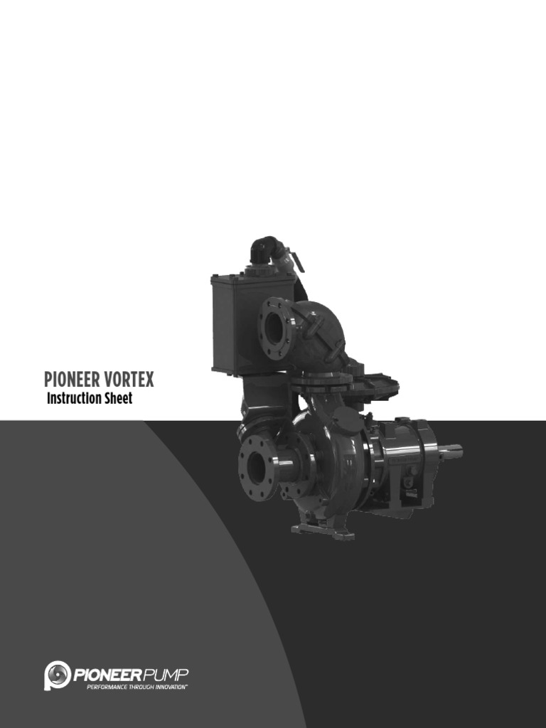 Vortex Instructions | PDF | Pump | Bearing (Mechanical)