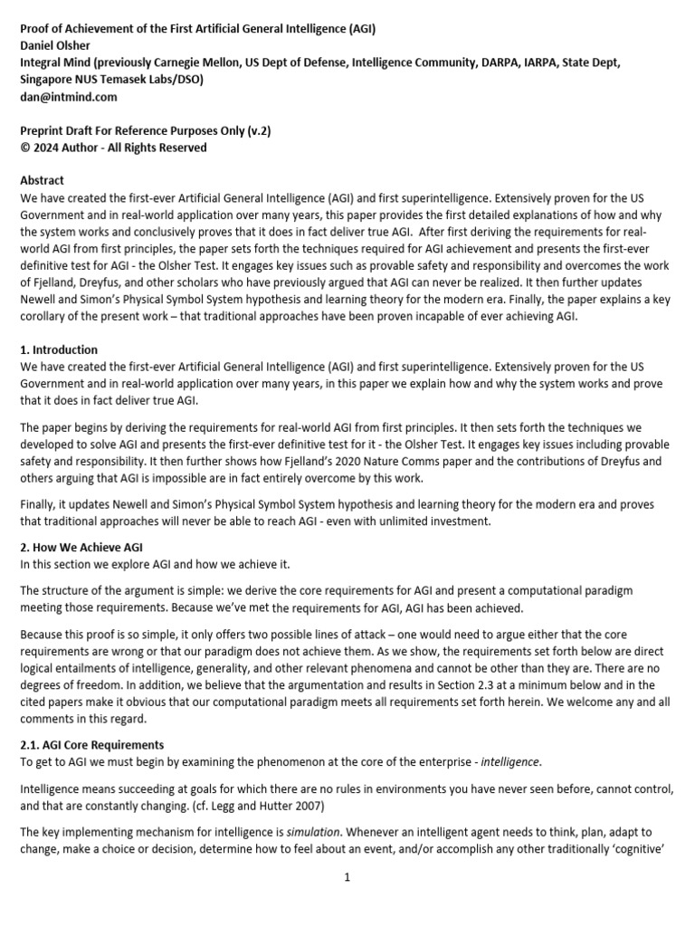 Proof of First AGI | PDF | Causality | Understanding