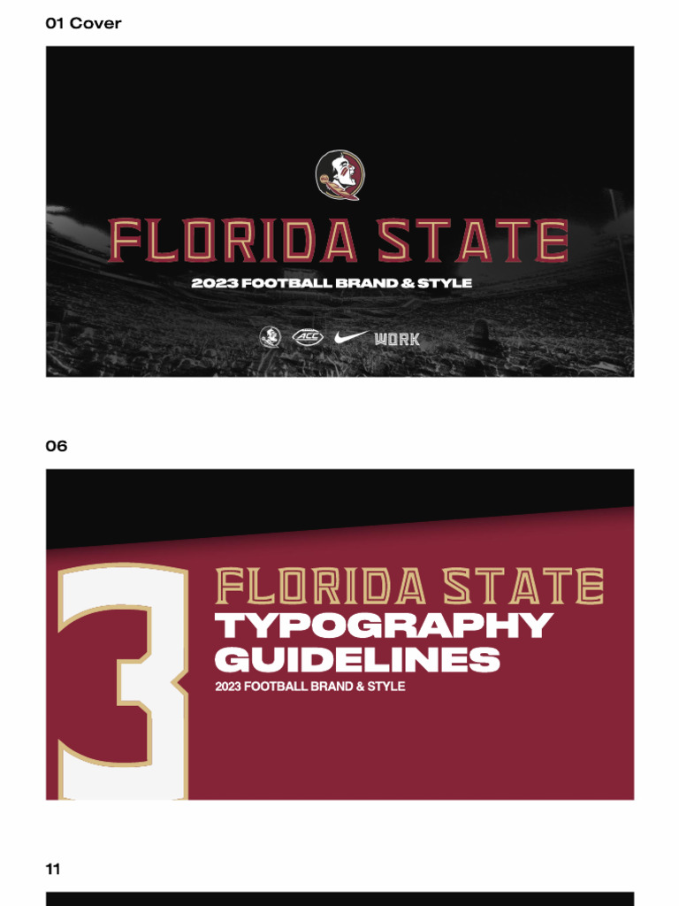 FSU Football Style Guide Season Branding 2023 Artboard | PDF ...