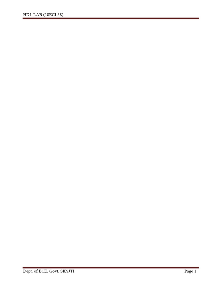 HDL Lab Manual (18ECL58) NVL | PDF | Hardware Description Language ...