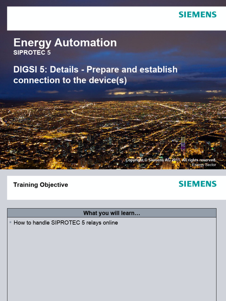 DIGSI 5 Details - Connection To The Device(s) - V1.0 - en-US | PDF ...