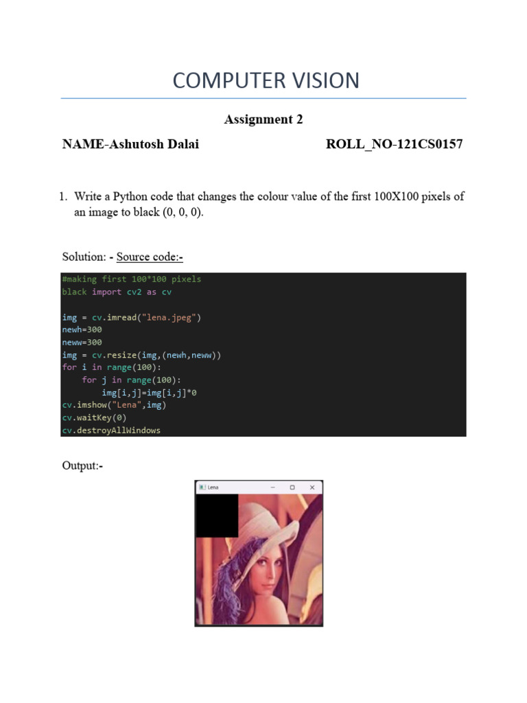 121cs0157_cvlab2 | PDF | Algorithms | Computer Science