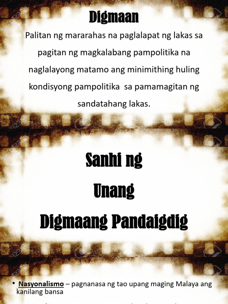Sanhi NG Digmaan | PDF Sanhi NG Digmaan | PDF