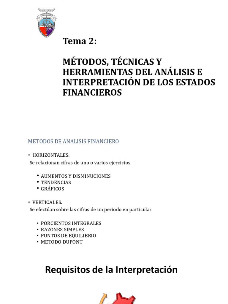 Métodos, Técnicas y Herramientas Del Análisis de EEFF | PDF | Hoja de ...