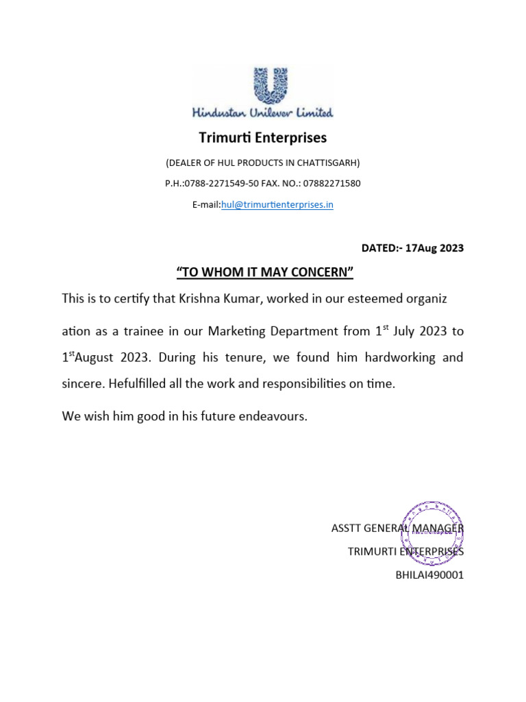 Krishna Certificate | PDF