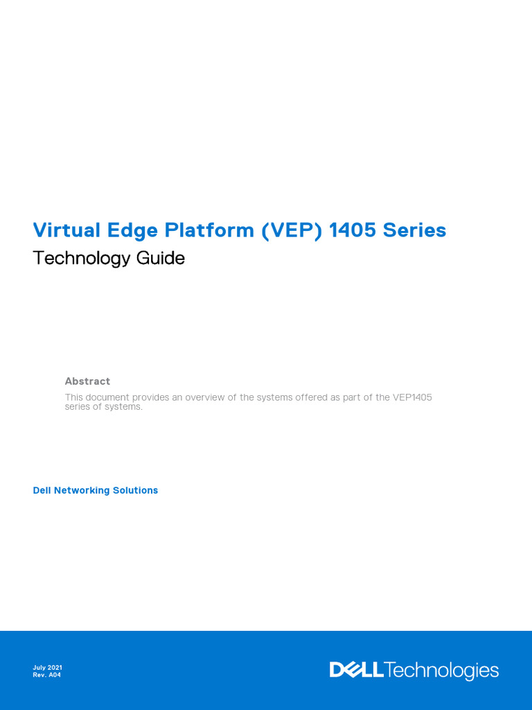 Dell VEP 1405 Series Technology Guide | PDF | Solid State Drive | Flash ...