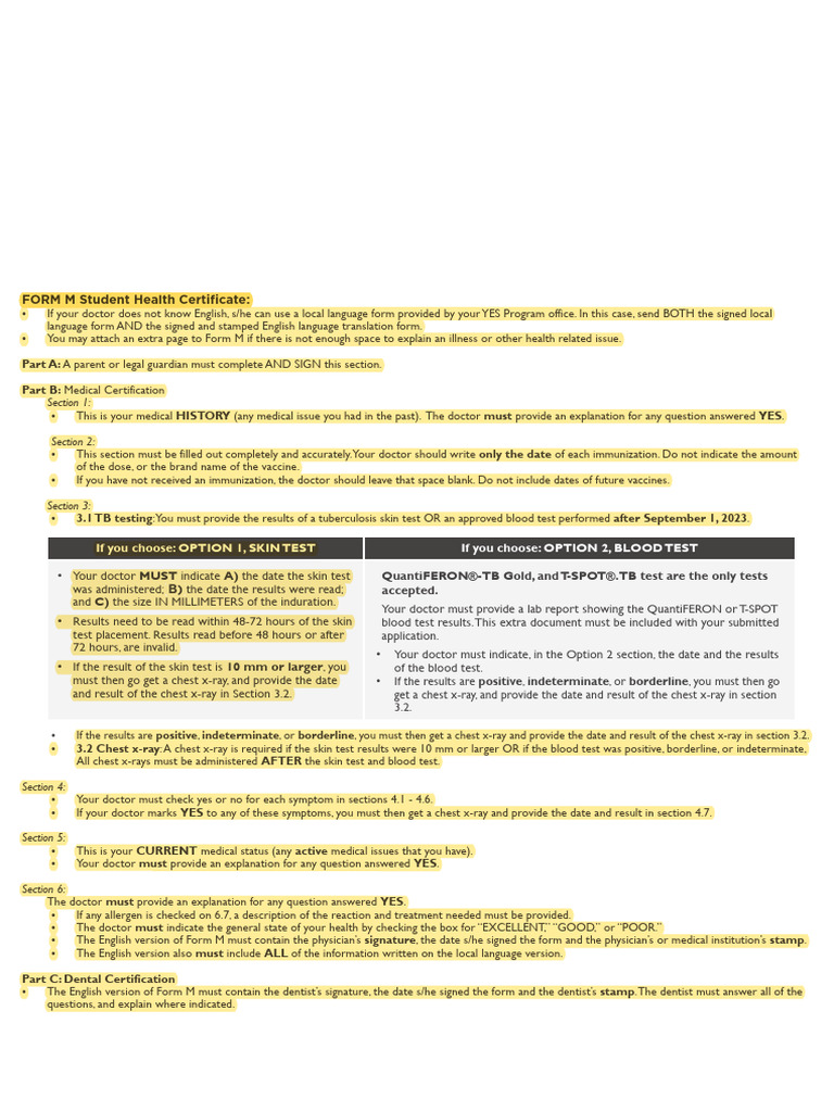 FORM M Instructions | PDF | Causes Of Death | Medical Specialties