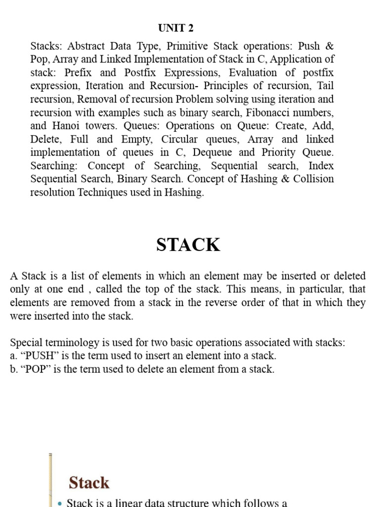 Unit 2 | PDF | Queue (Abstract Data Type) | Applied Mathematics