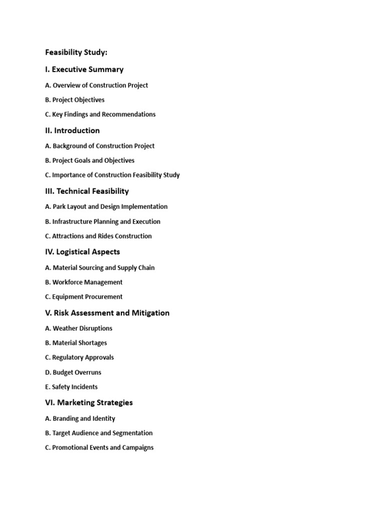 Feasibility Study: I. Executive Summary | PDF | Art