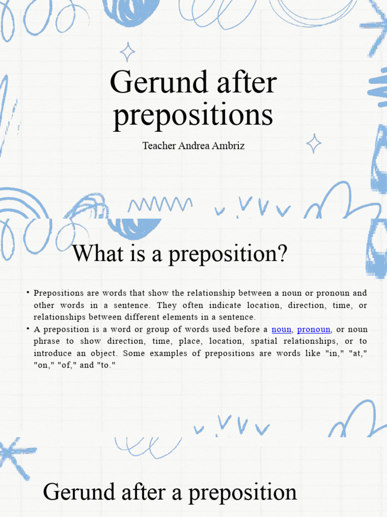 Gerund After Prepositions | PDF | Preposition And Postposition | Verb