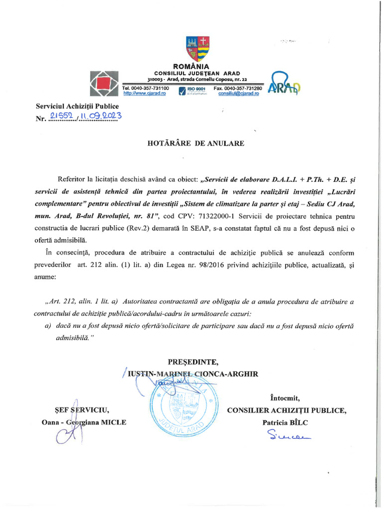 Hotarare de Anulare | PDF