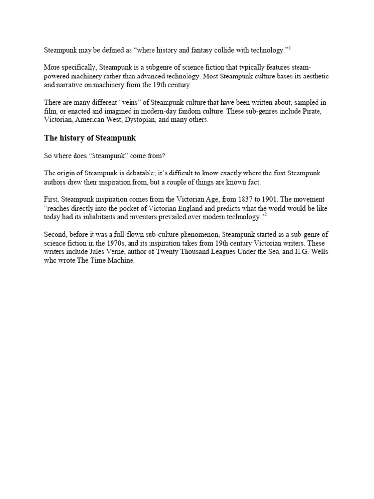 Origins and Definition of Steampunk | PDF | Entropy | Thermodynamics