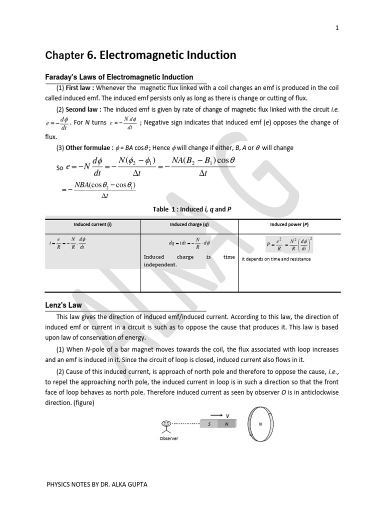 Chapter 6, EMI | PDF | Electromagnetic Induction | Inductance