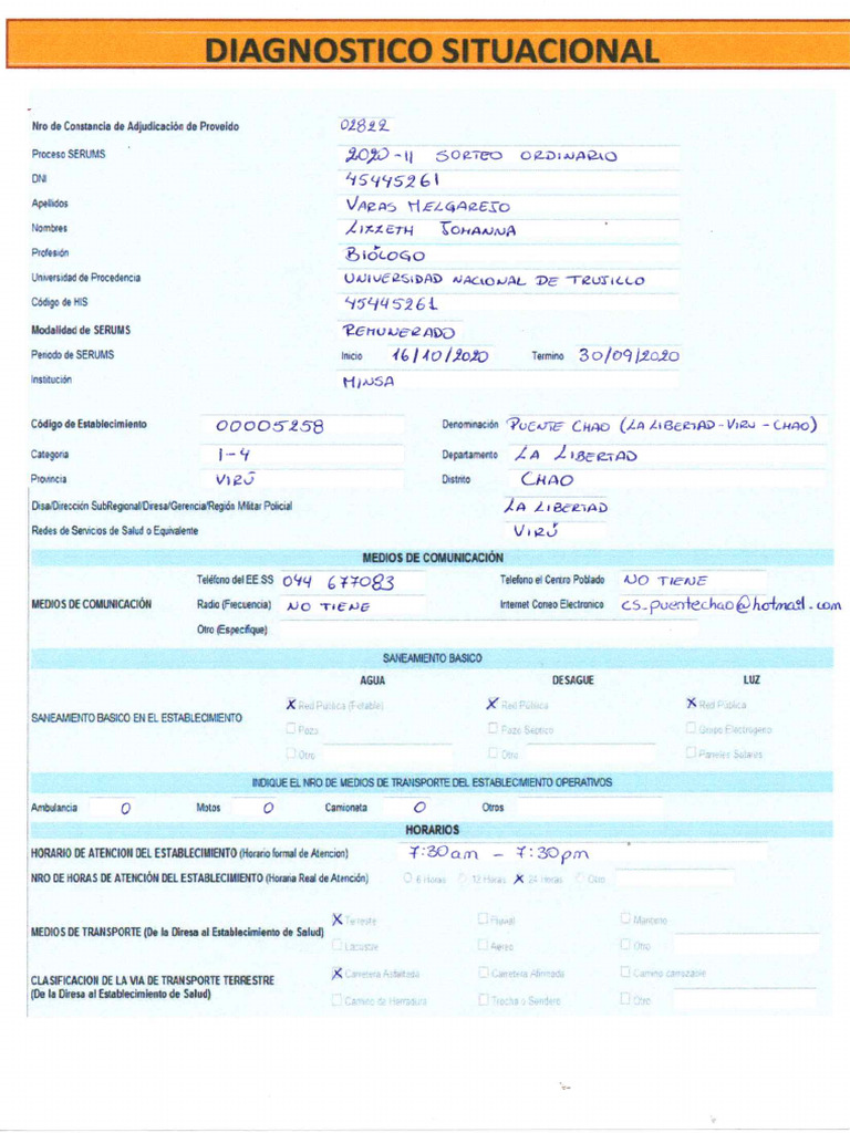 DIAGNOSTICO SITUACIONAL 1 | PDF