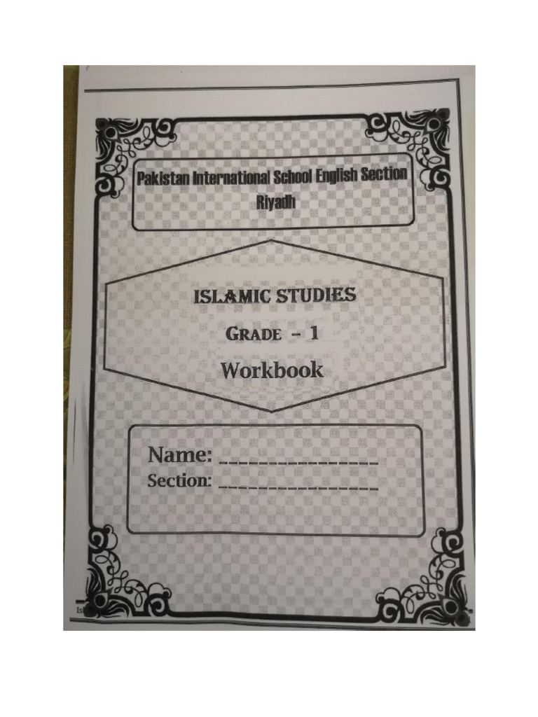 Grade-1 Islamic Studies Booklet | PDF
