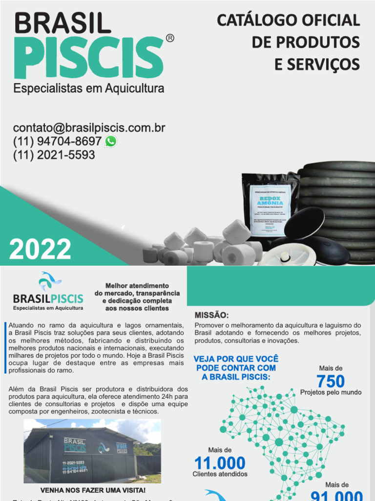 Catálogo Brasil Piscis 2022 | PDF | Bactérias | Filtragem