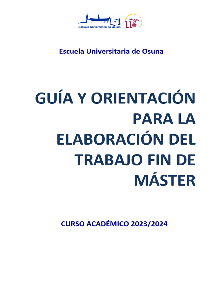 1 1 Guia de TFM Curso 2023-24 | PDF | Evaluación
