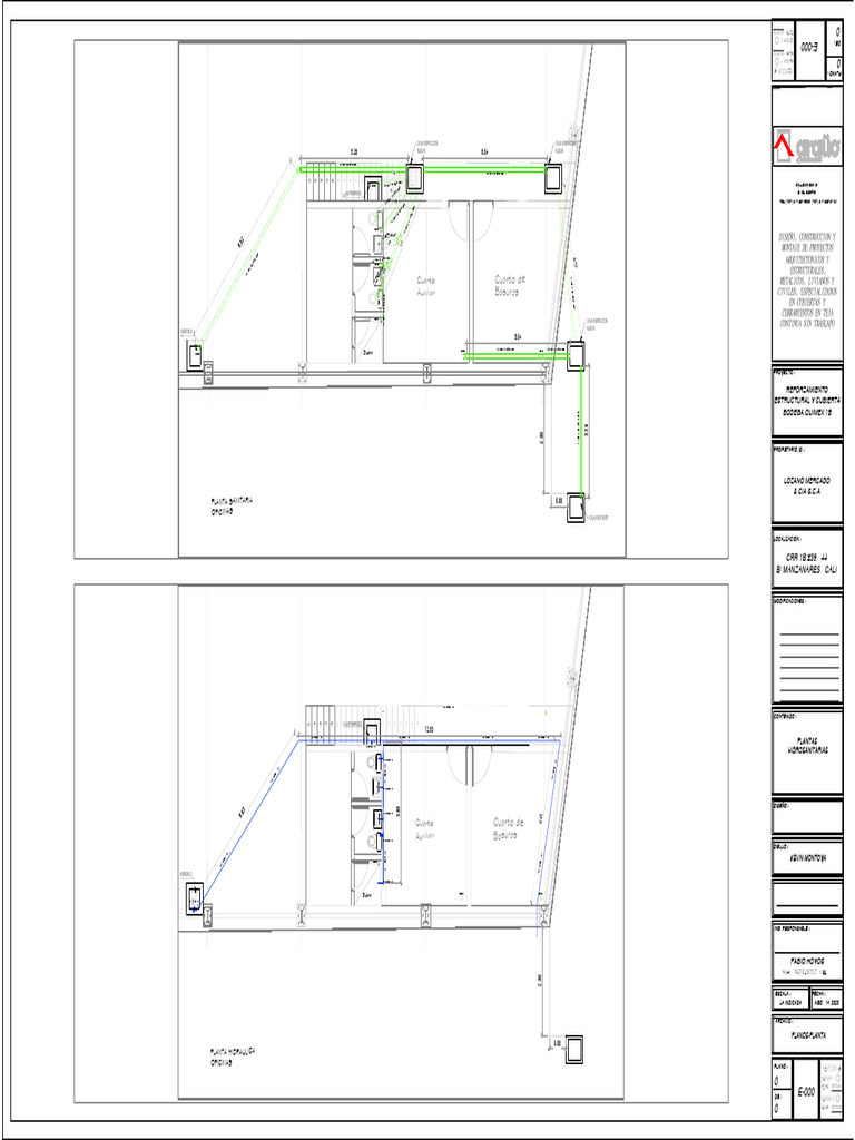 Planos Hidrosanitarios Oficinas Cali | PDF
