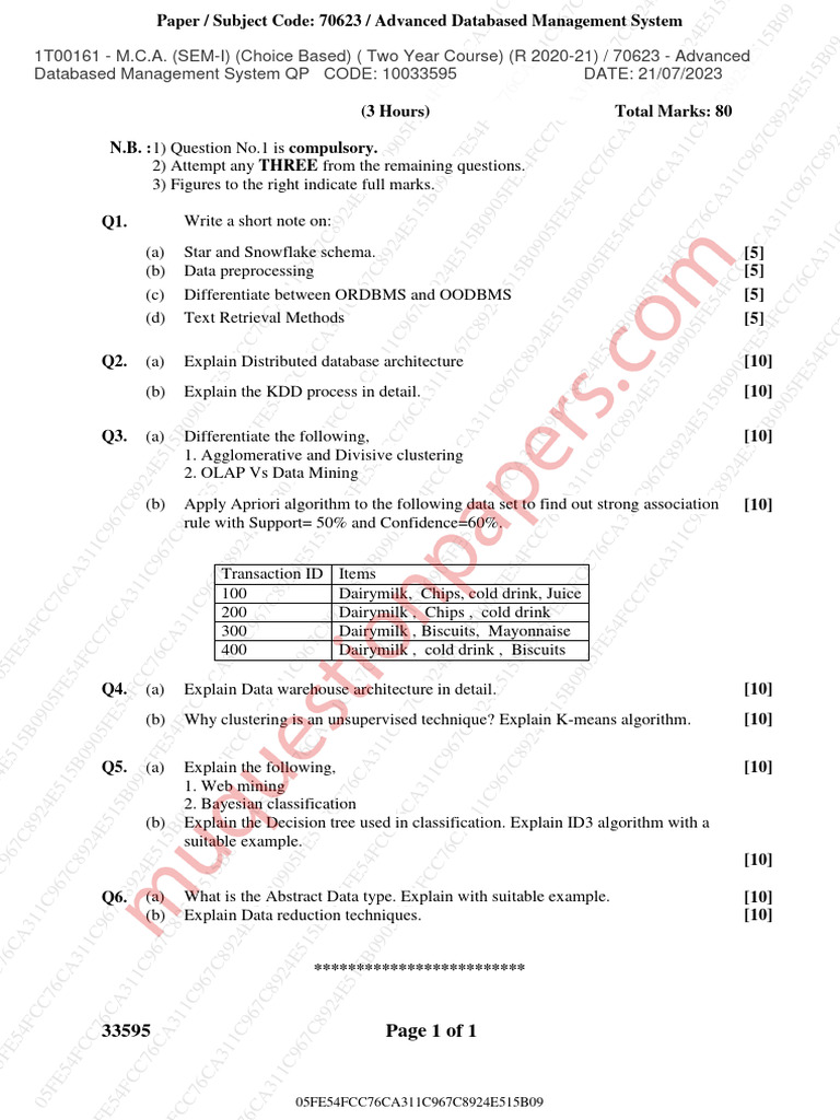 Advanced Database Management System Rev 2019me | PDF | Computing ... Advanced Database Management System Rev 2019me | PDF | Computing ...