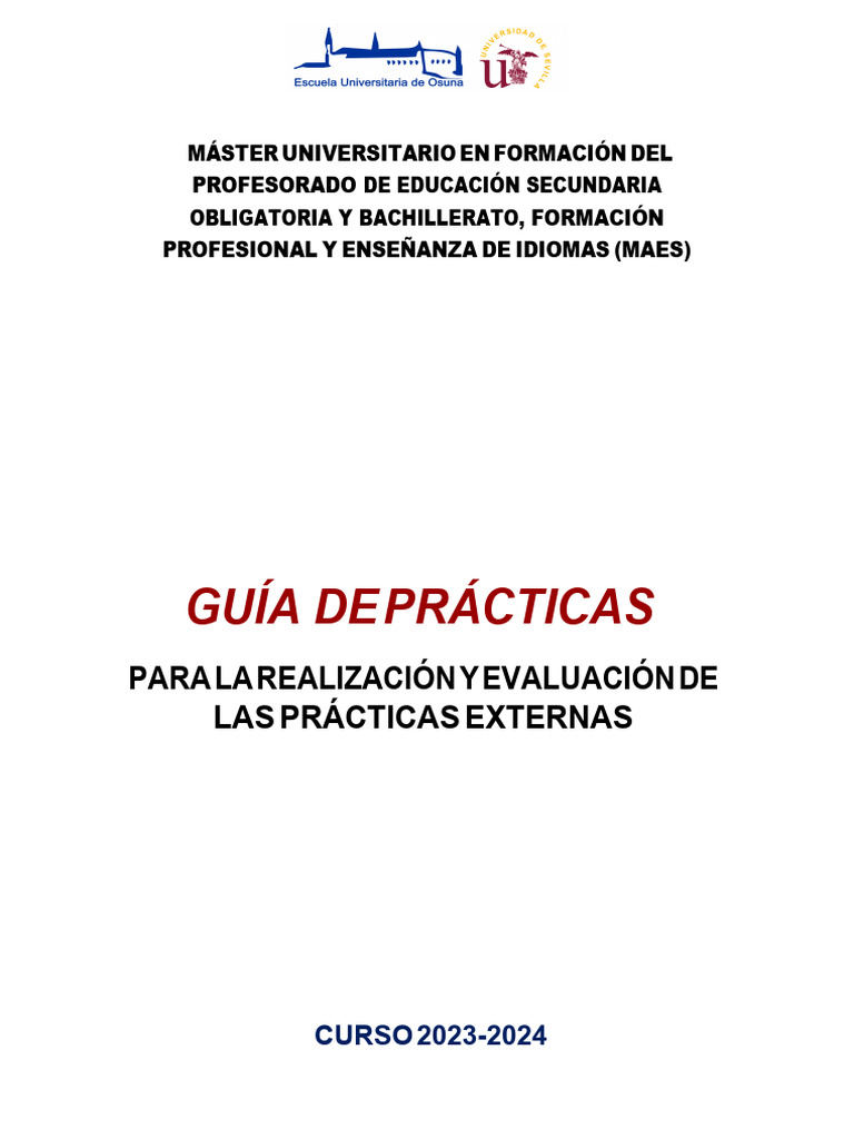 Guia de Practicas 2023-2024 Osuna | PDF | Enseñando | Evaluación