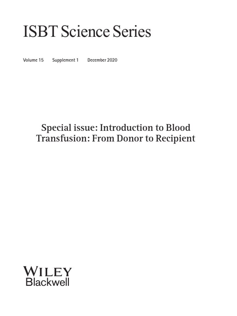 Introduction To Blood Transfusion From Donor To Recipient | PDF | Blood ...