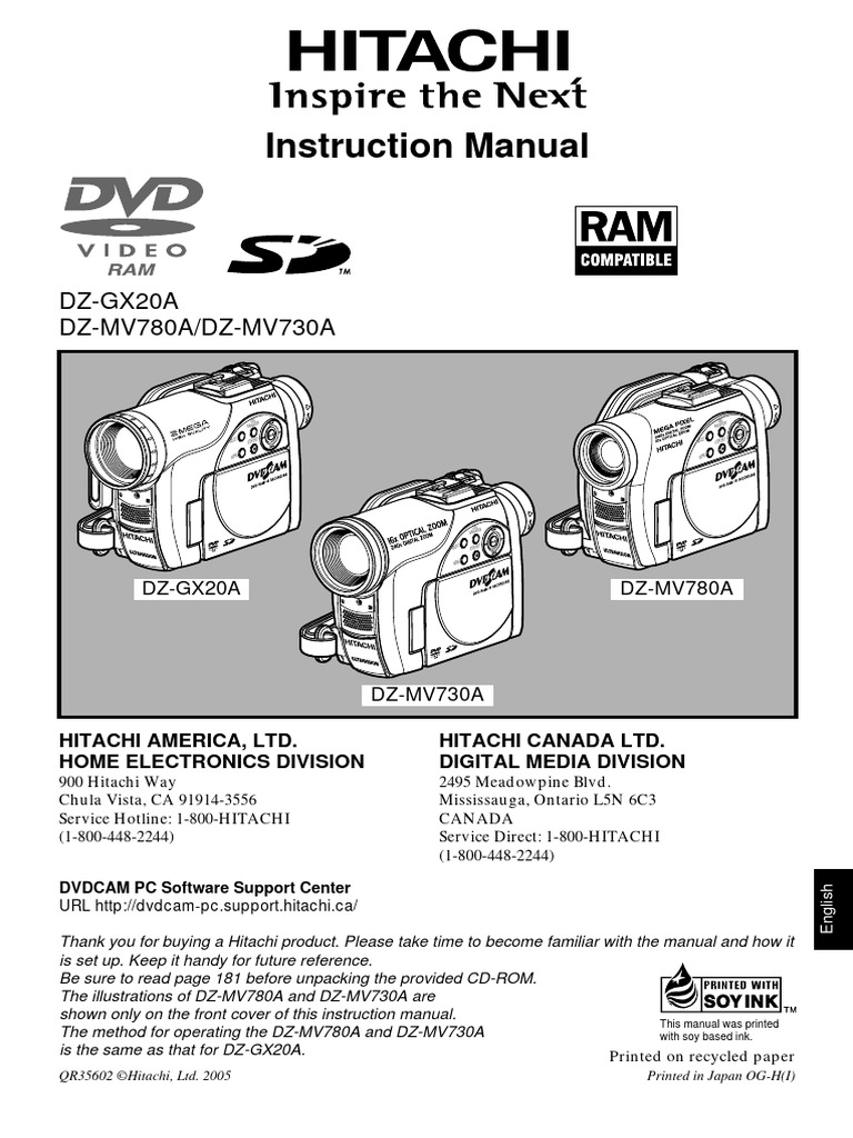DZMV730E Manual | PDF | Camera | Dvd