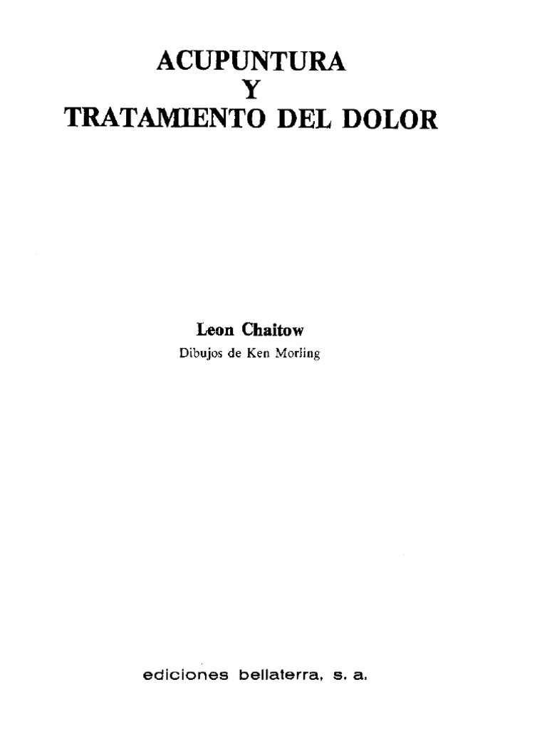 Acupuntura y Tto Dolor-Chaitow (Libro) | PDF