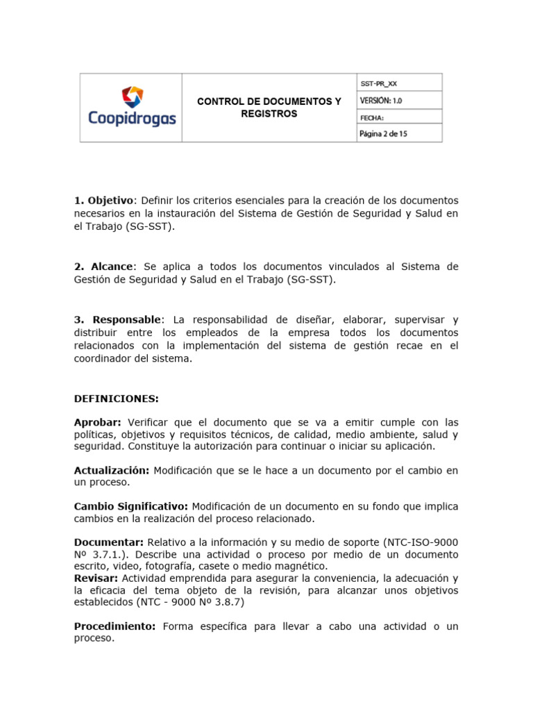Control de Documentos y Registros | PDF | Calidad (comercial)