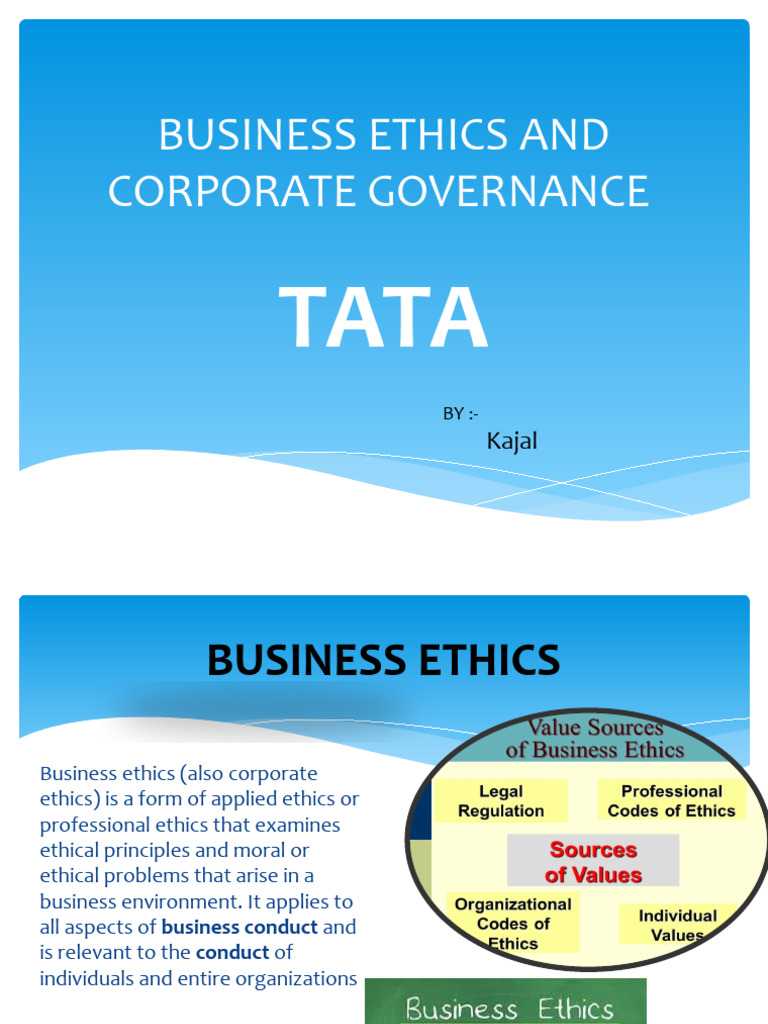 Business Ethics of Tata | PDF | Corporate Social Responsibility ...