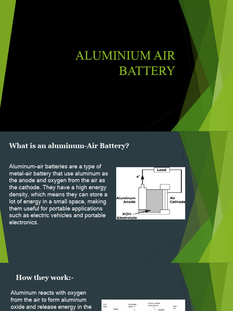 Aluminum-Air Battery Overview and Applications | PDF | Aluminium ...