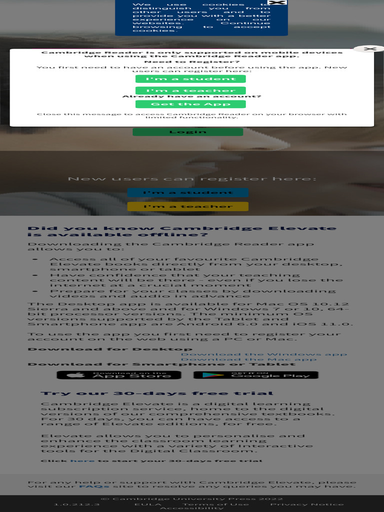 Cambridge Elevate | PDF | Mobile App | Tablet Computer