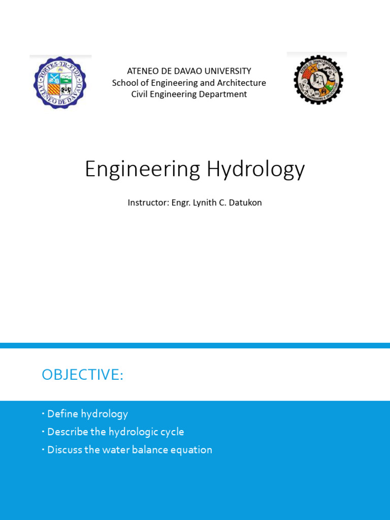 Hydrology and The Water Cycle | PDF | Discharge (Hydrology) | Drainage Basin