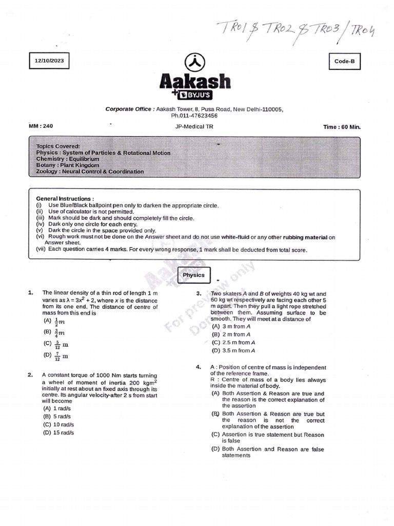 PT-10B Tym P1 Q 12.10.2023 | PDF