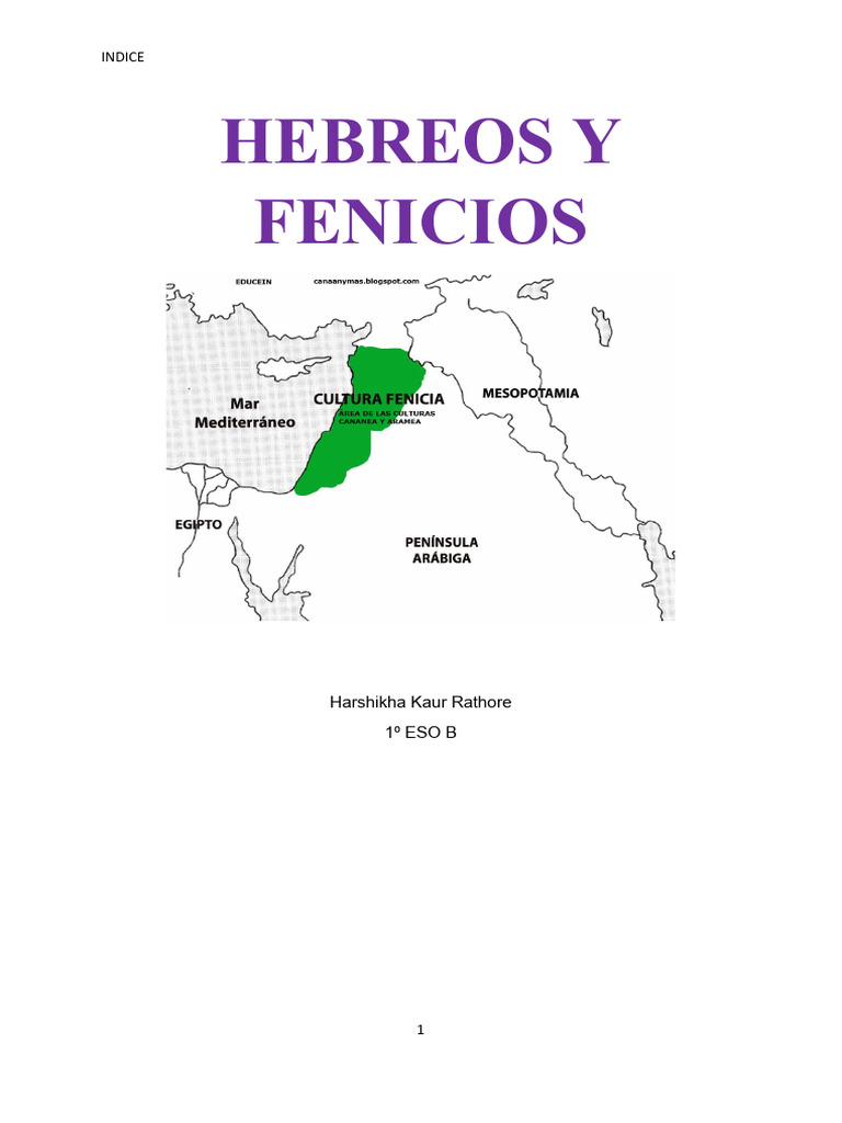 Hebreos y Fenicios | PDF | Fenicia | Canaán